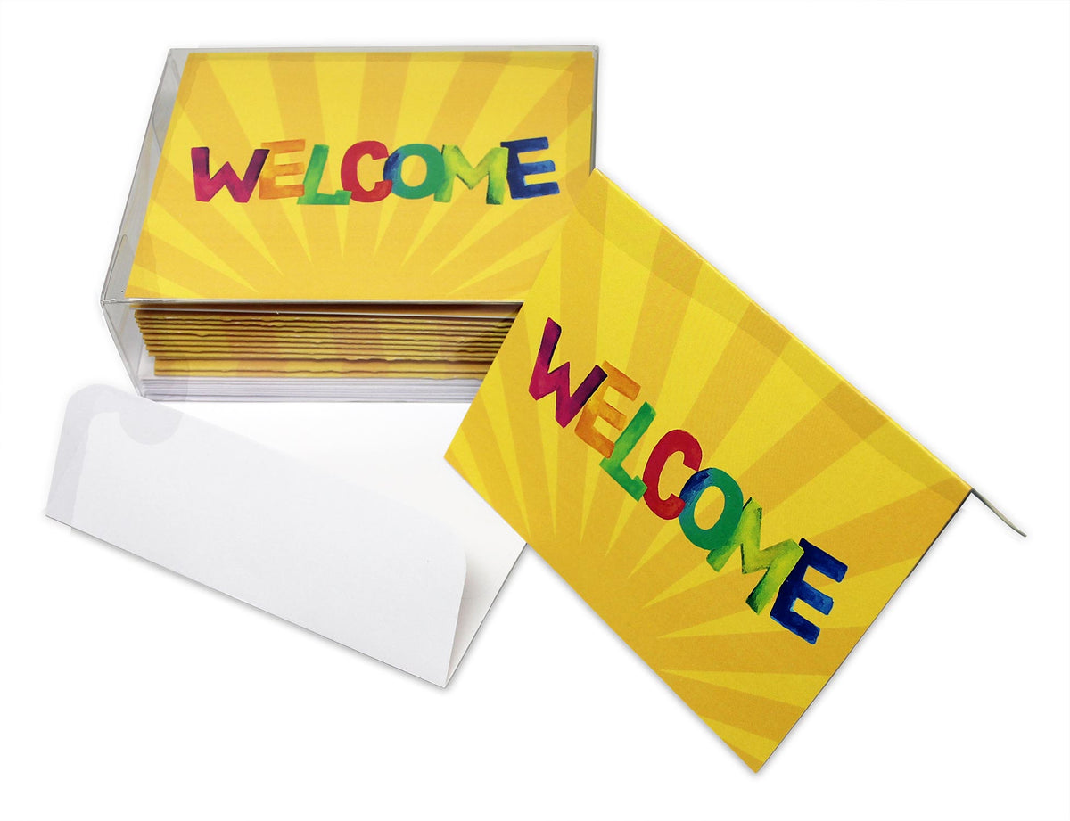 Welcome Cards-Blank Inside with Envelopes-5.5"x4.25"-Available in 12 o ...