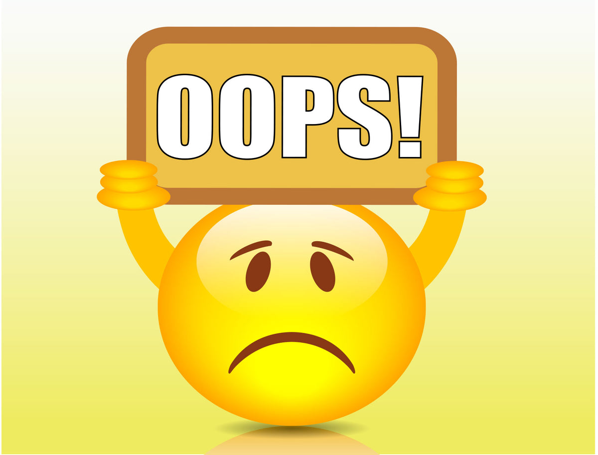 Oops! Apology Sorry Cards - Blank Inside with Envelopes - 5.5"x4.25 ...