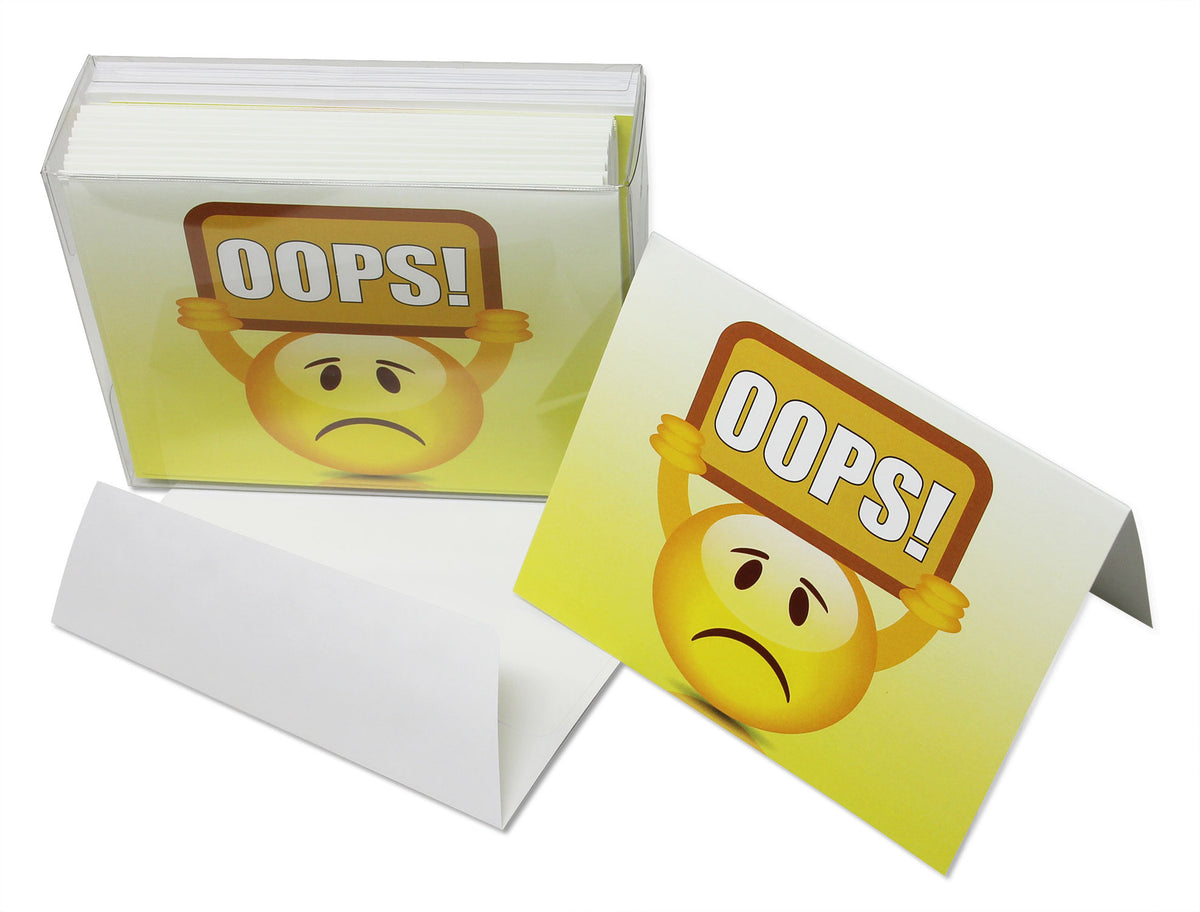 Oops! Apology Sorry Cards - Blank Inside with Envelopes - 5.5"x4.25 ...